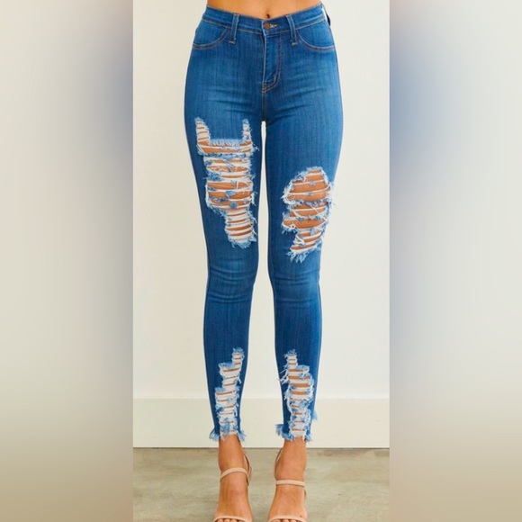 Vibrant M.I.U | Jeans | New Without Tags Ripped Skinny Leg Jeans | Poshmark